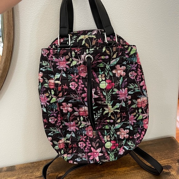 Max Studio | Bags | Max Studio Tash Black Tropical Floral Quilted ...